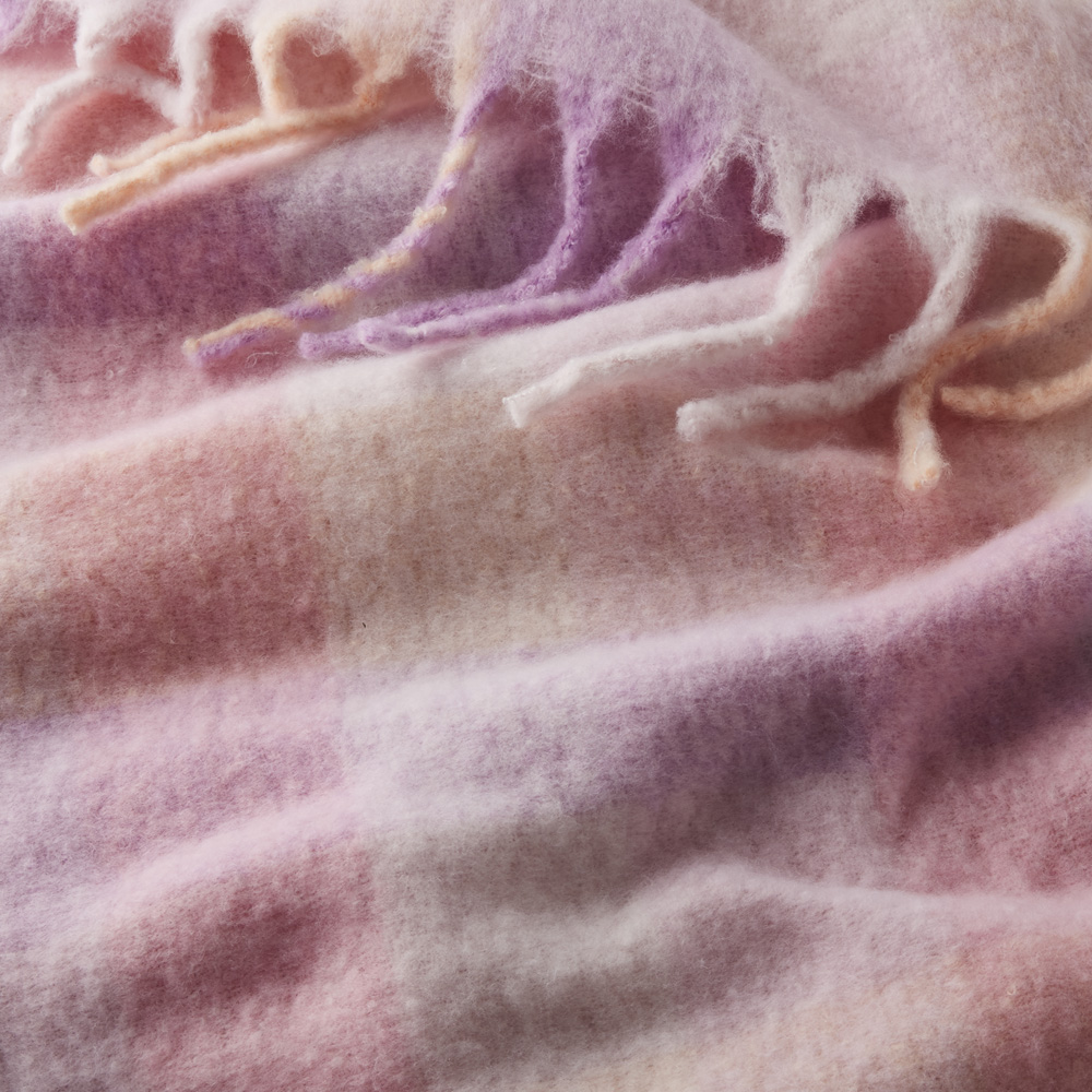 Adairs Kids - Fuzzy Sunset Check Throw | Adairs