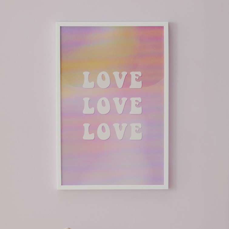Adairs Kids - Love Love Love Wall Art | Adairs