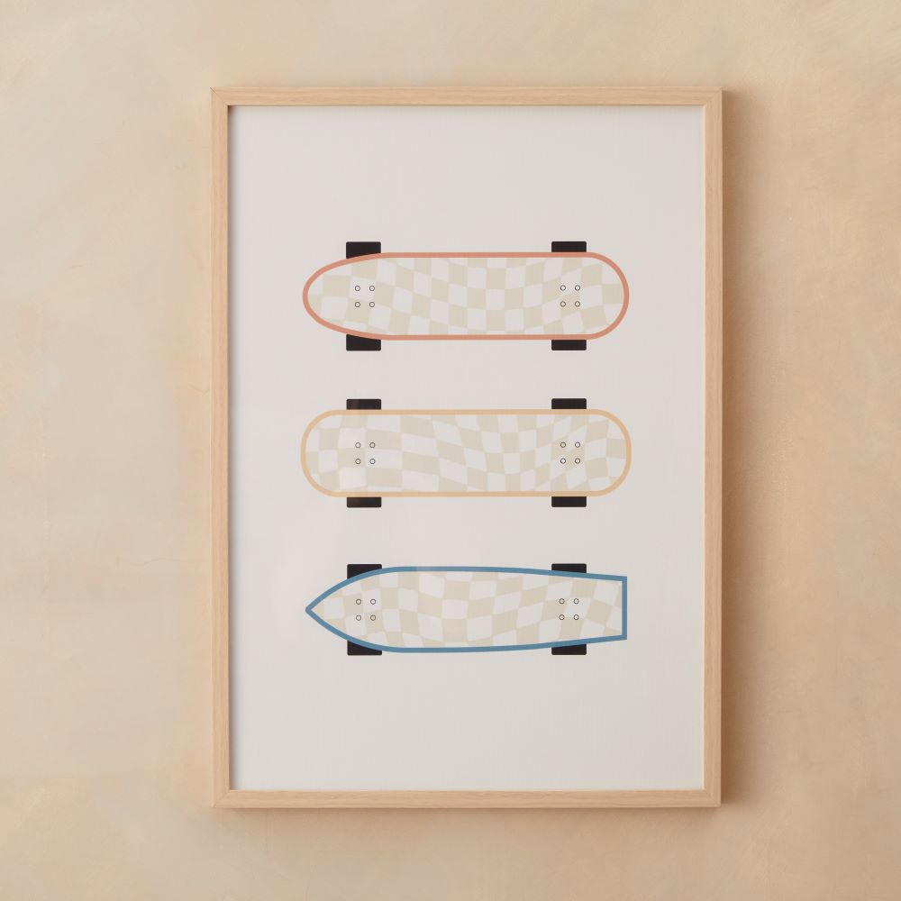 Adairs Kids - Skateboard Check Wall Art | Adairs