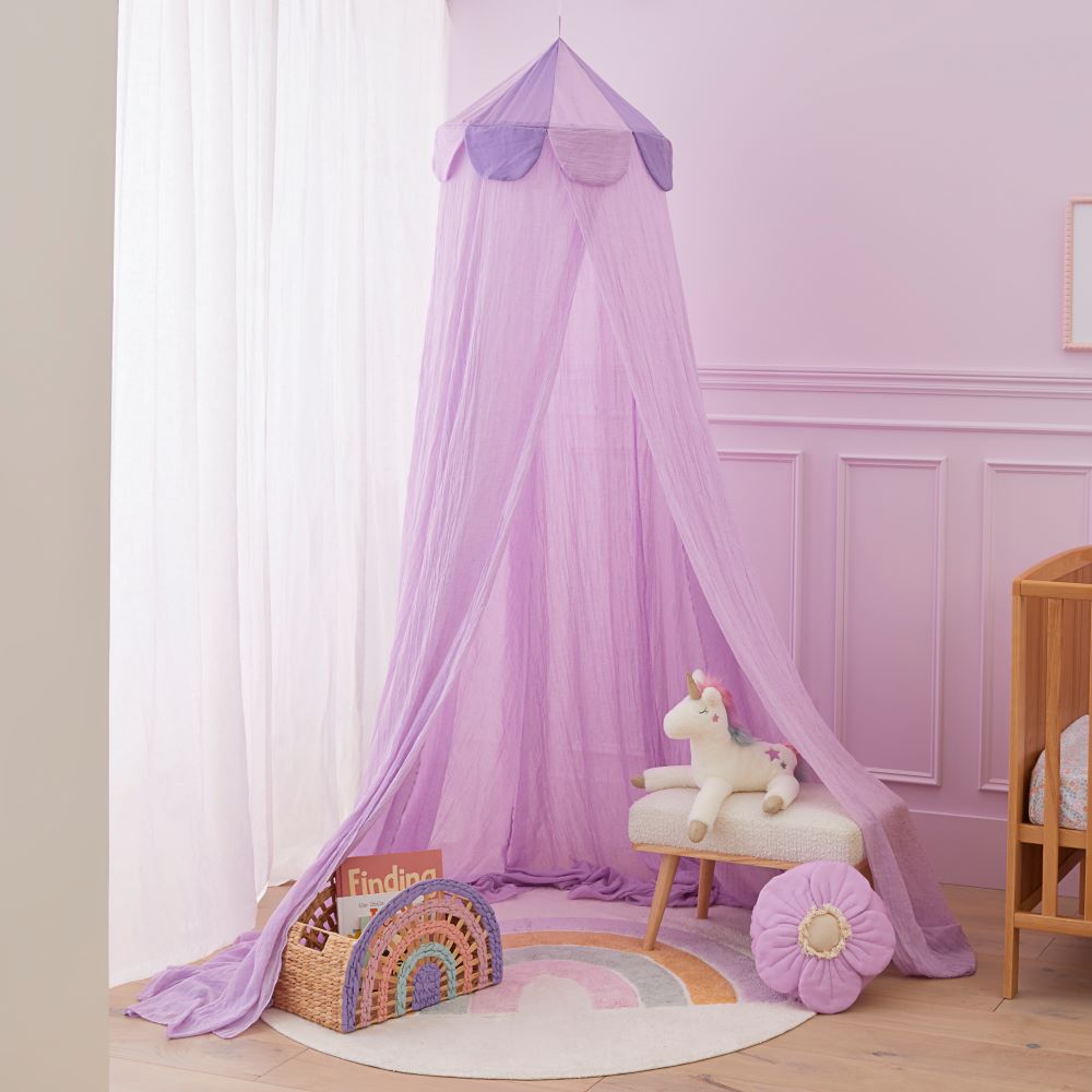 Adairs Kids - Scallop Lilac Novelty Canopy | Adairs