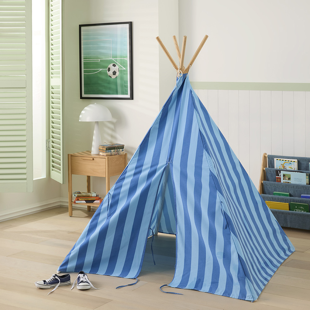 Adairs Kids - Blue Stripe Teepee | Adairs