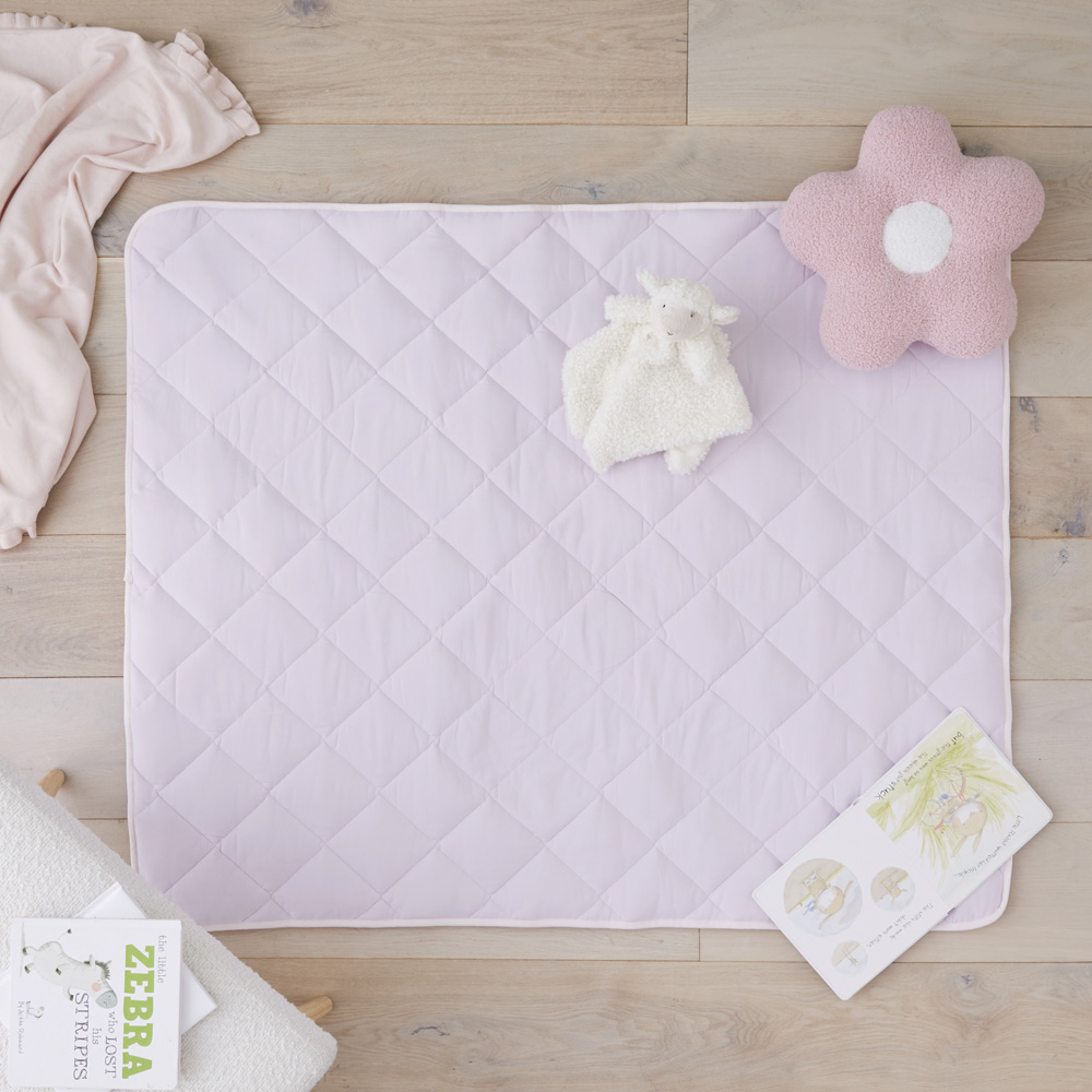 Adairs Kids - Stonewashed Pink Lavender Baby Play Mat | Adairs