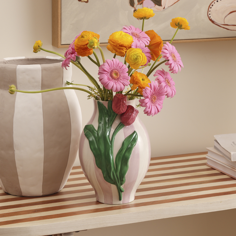 Vintage Lilac Tulip Vase | Adairs