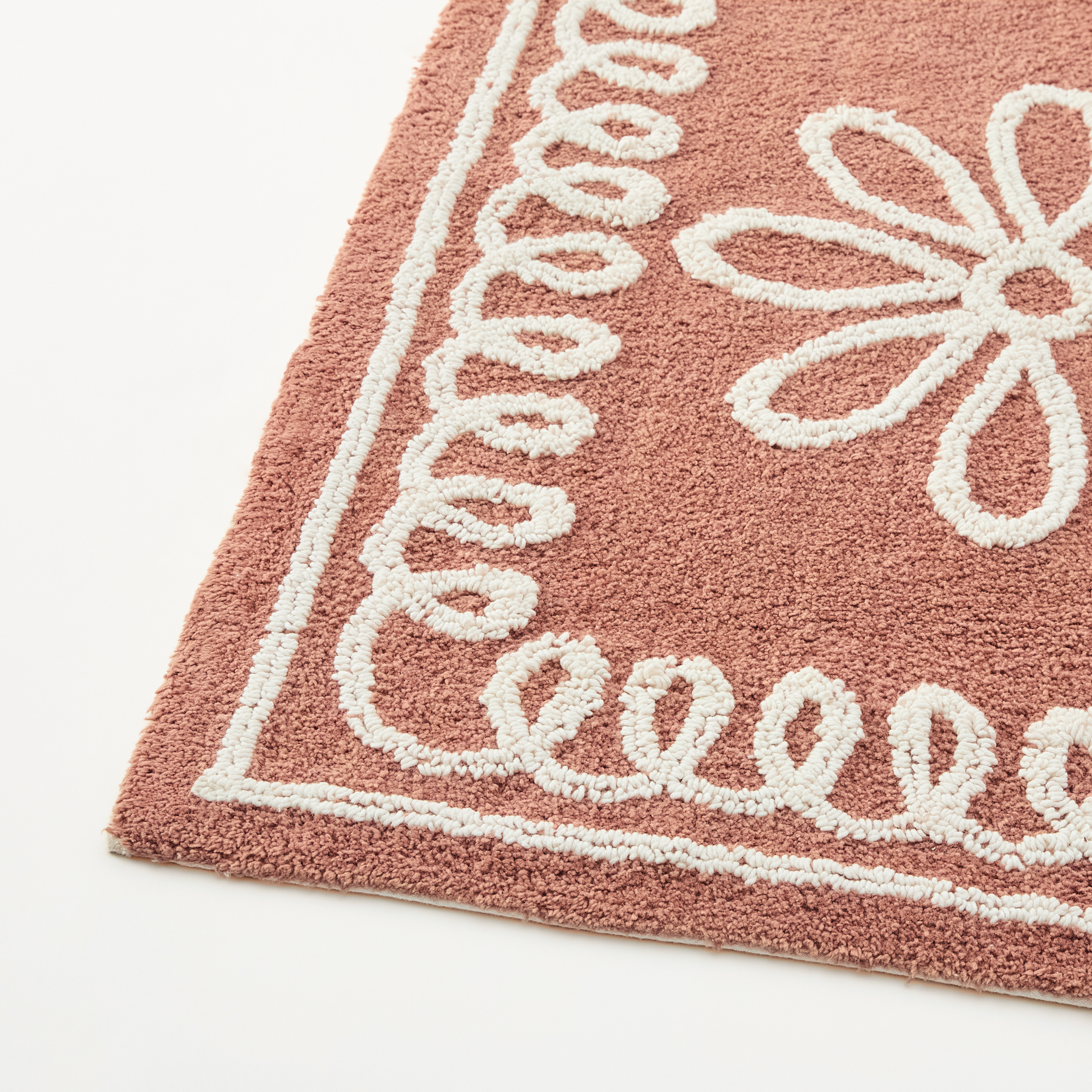 Flower Frame Bran Bath Mat | Adairs
