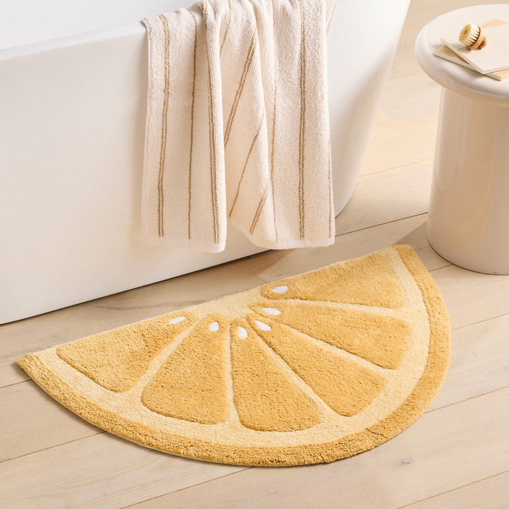 Citrus Lemon Bath Mat | Adairs