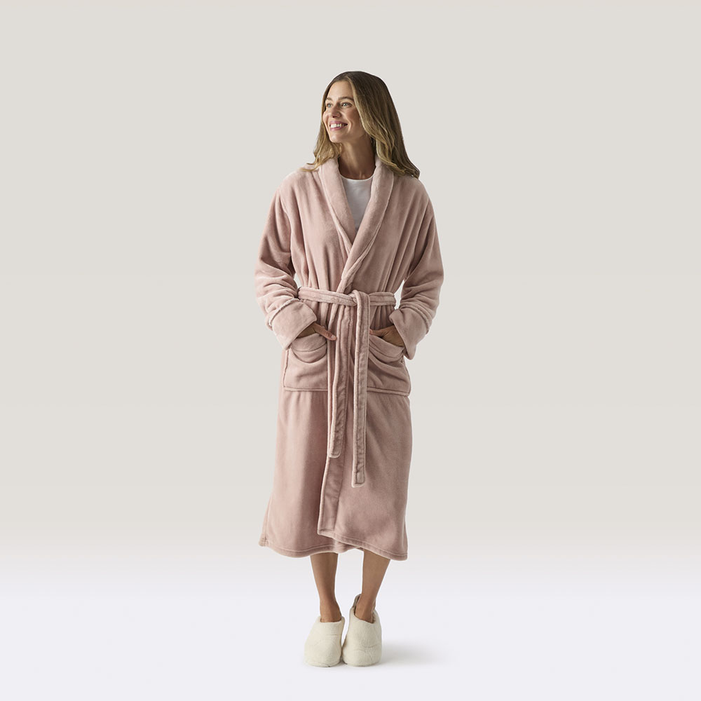 Ultra Soft Rose Bathrobe | Adairs