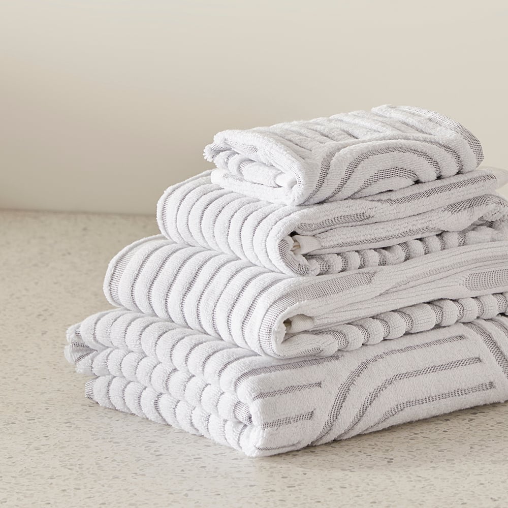 Archie White Marle Towel Range | Adairs