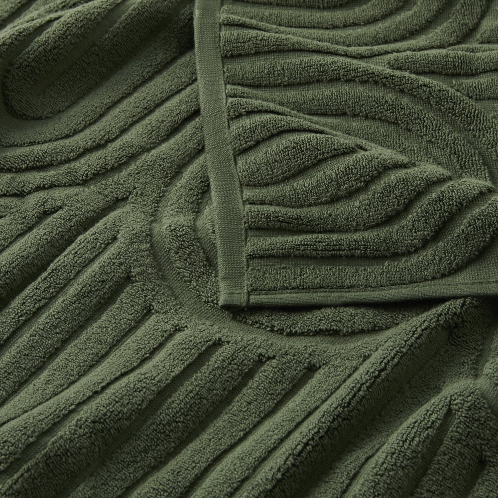 Archie Forest Green Towel Range | Adairs
