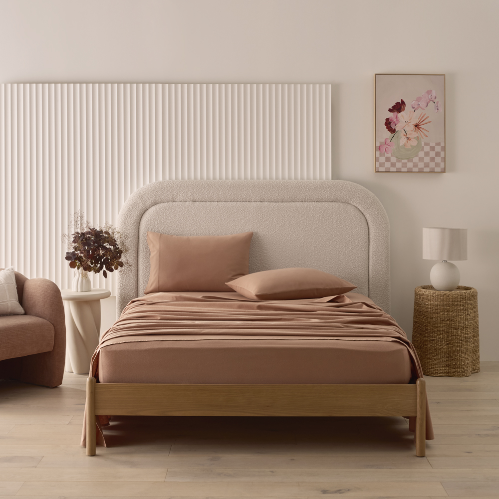 Flannelette Plain Dye Clay Sheet Set | Adairs