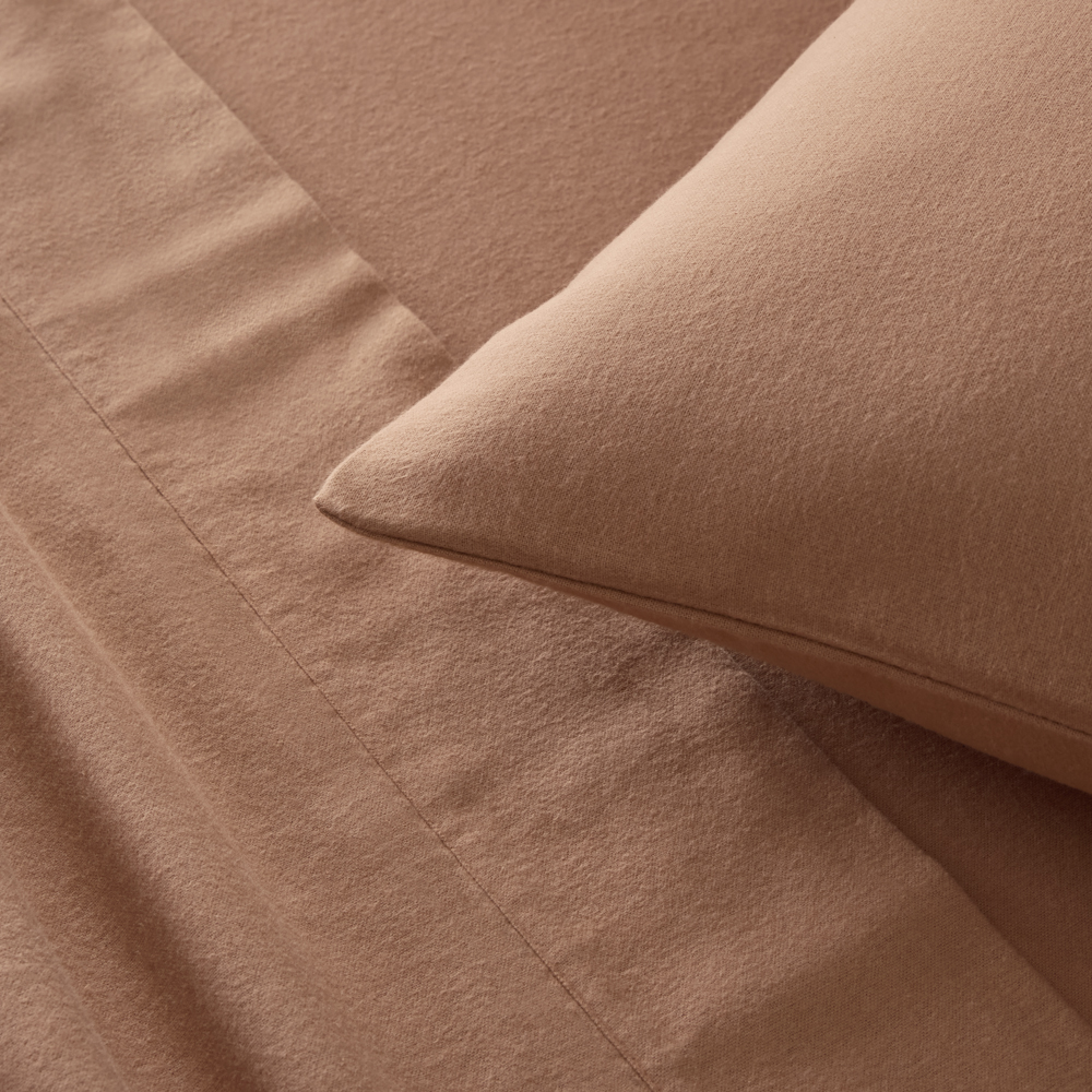 Flannelette Plain Dye Clay Sheet Set | Adairs