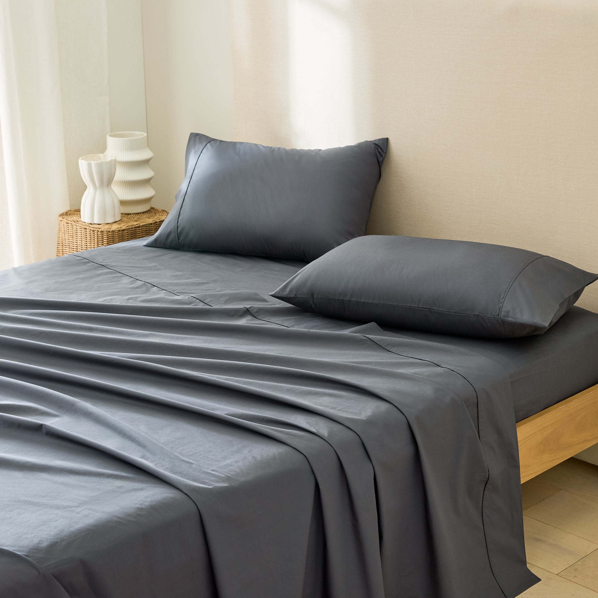 Fresh Coal Sheet Set | Adairs