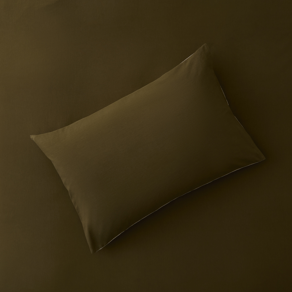 Olsen Natural & Moss Linen Cotton Quilt Cover Set | Adairs