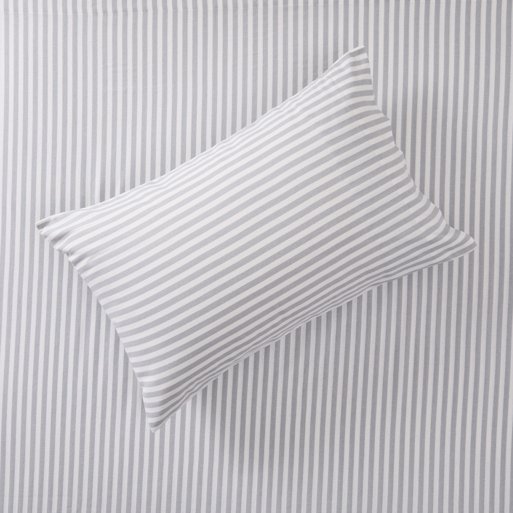 Flannelette Grey Stripe Printed Sheet Set | Adairs