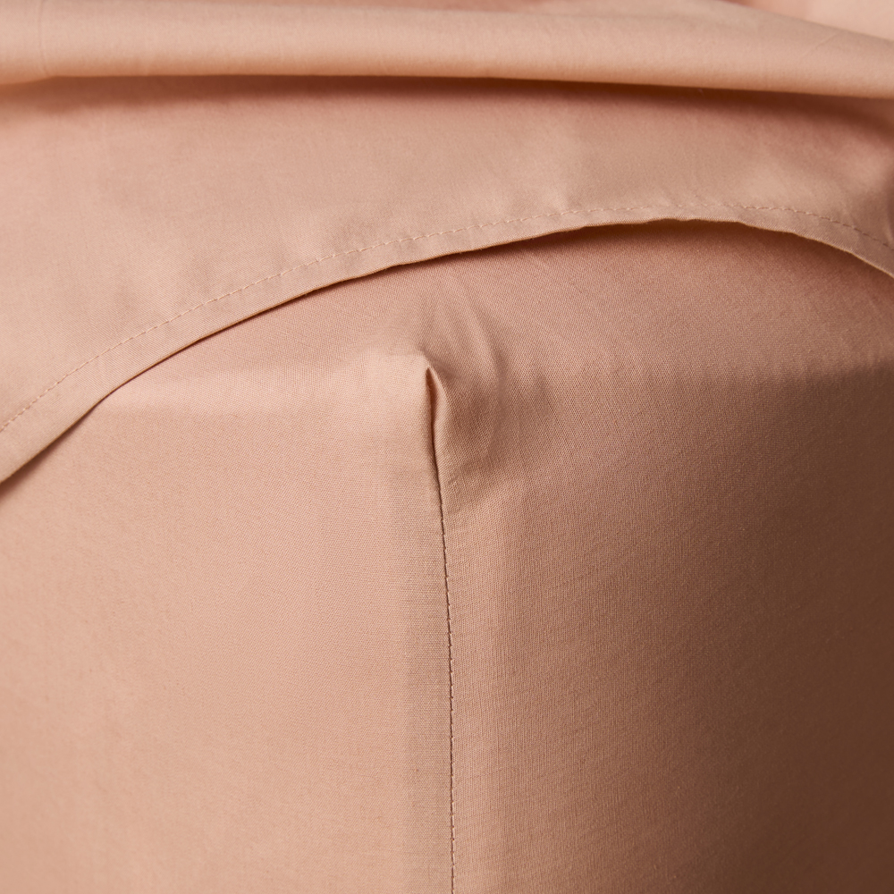 Piped Cotton Clay & Natural Sheet Set | Adairs