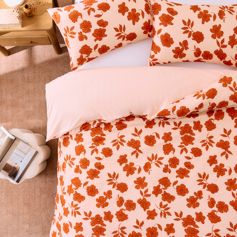 Nancy Floral Dusty Pink Quilt Cover Set | Adairs