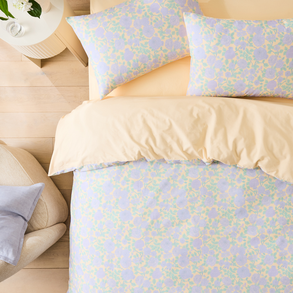 Spring Bloom Lilac Quilt Cover Set | Adairs