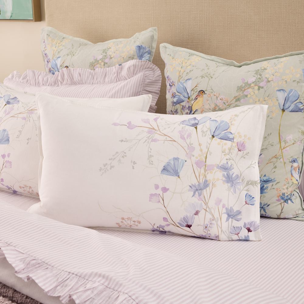 Lilah Floral Cashmere Blue Quilt Cover Set + Separates | Adairs