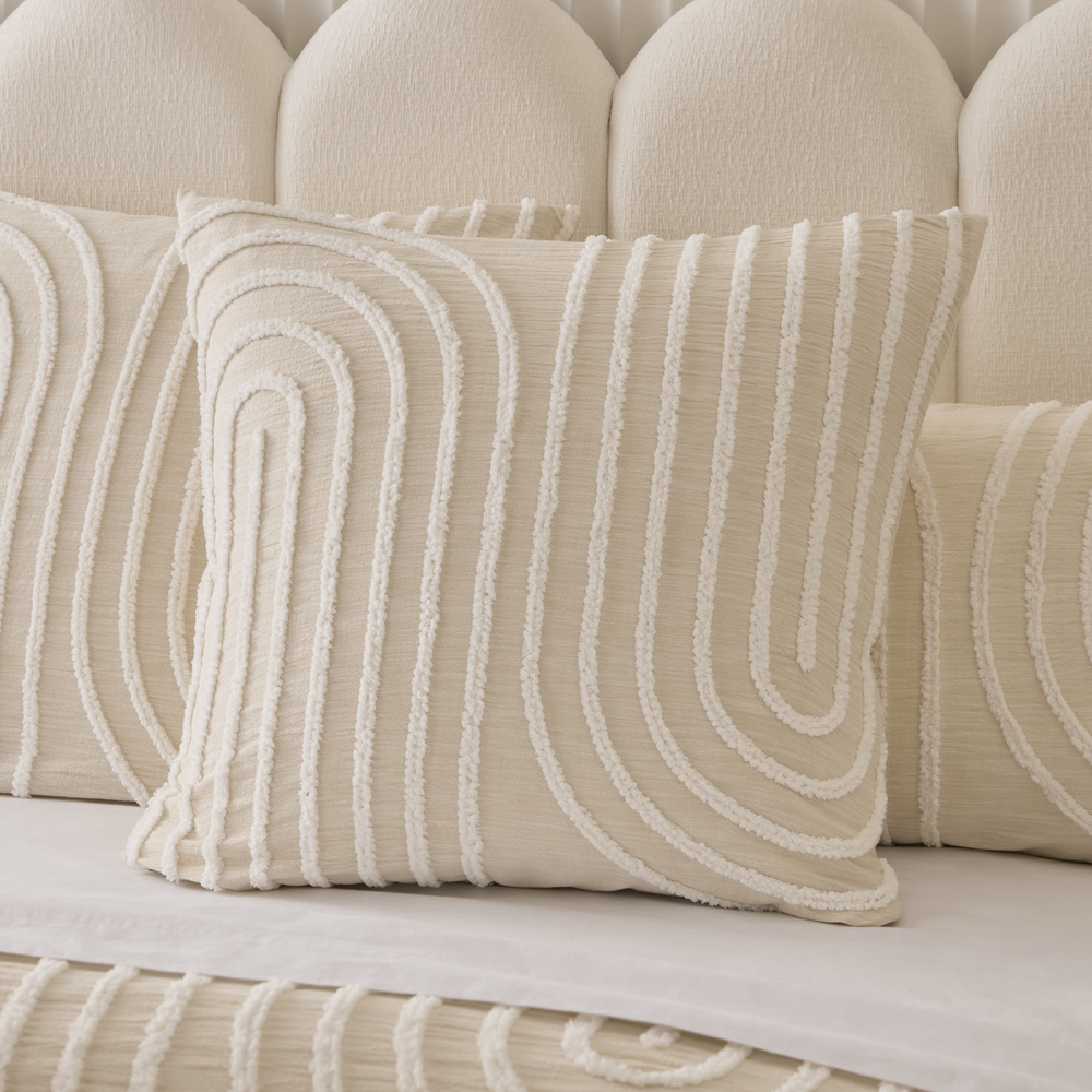 Sander Tufted Natural Pillowcases | Adairs