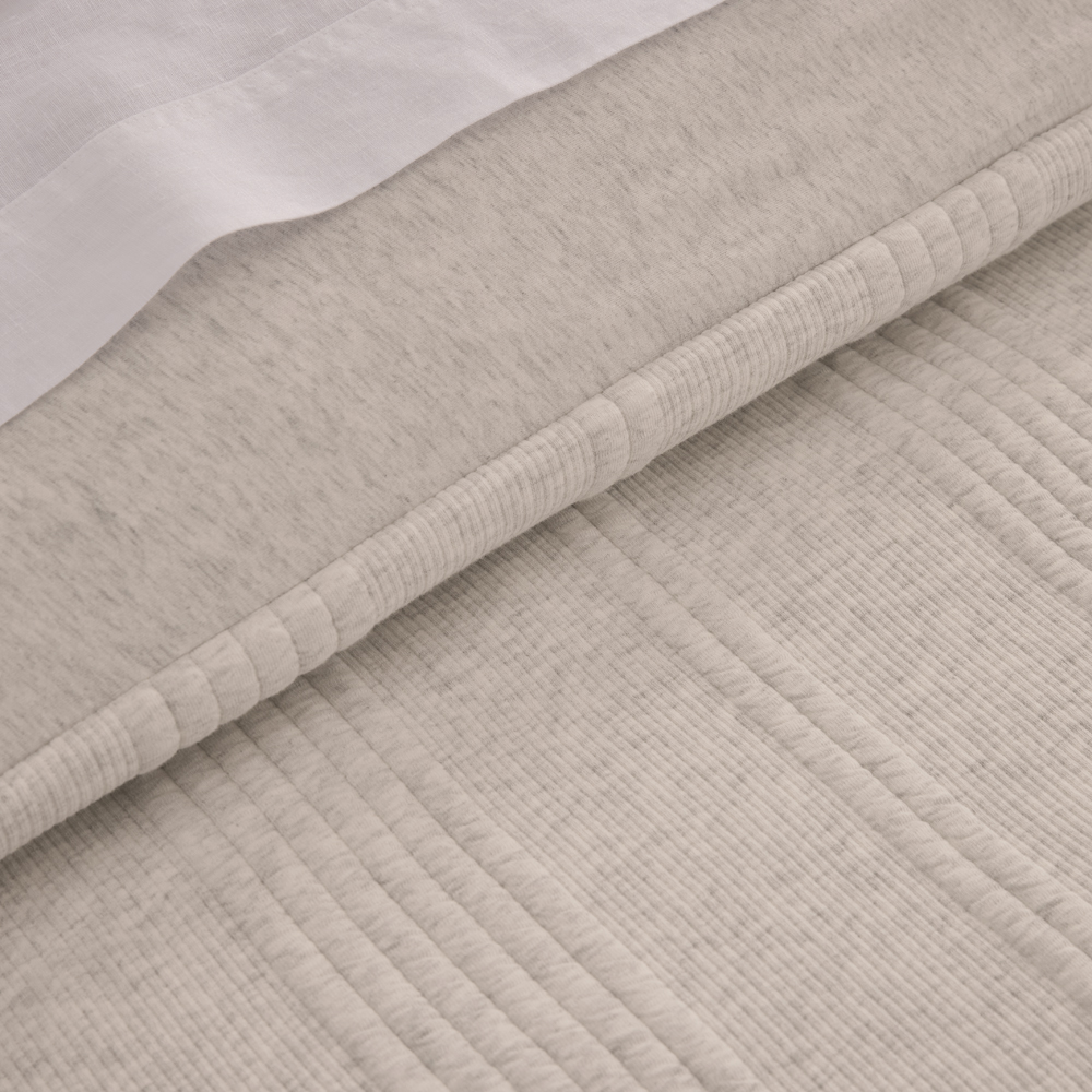 Ribbed Jersey Light Grey Quilt Cover Separates | Adairs