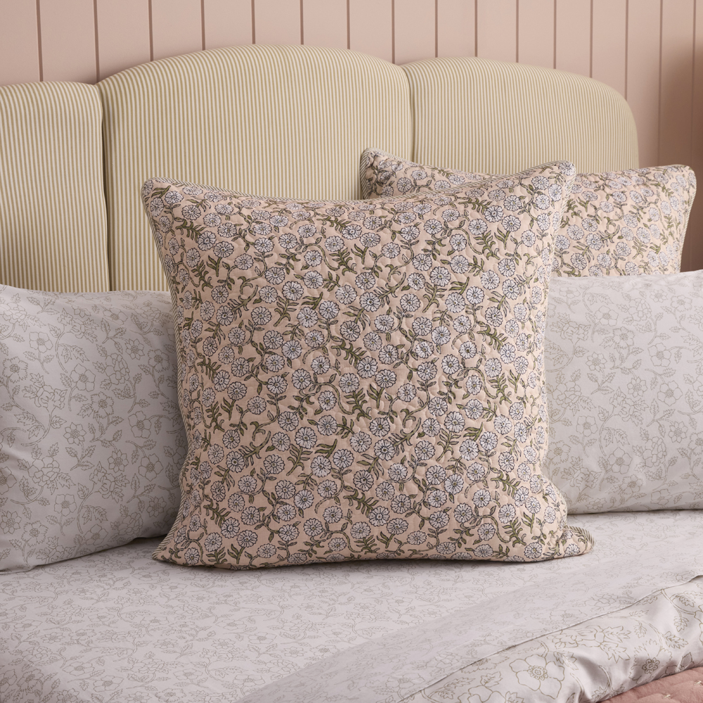 Clovelly Pink Quilted Pillowcases | Adairs