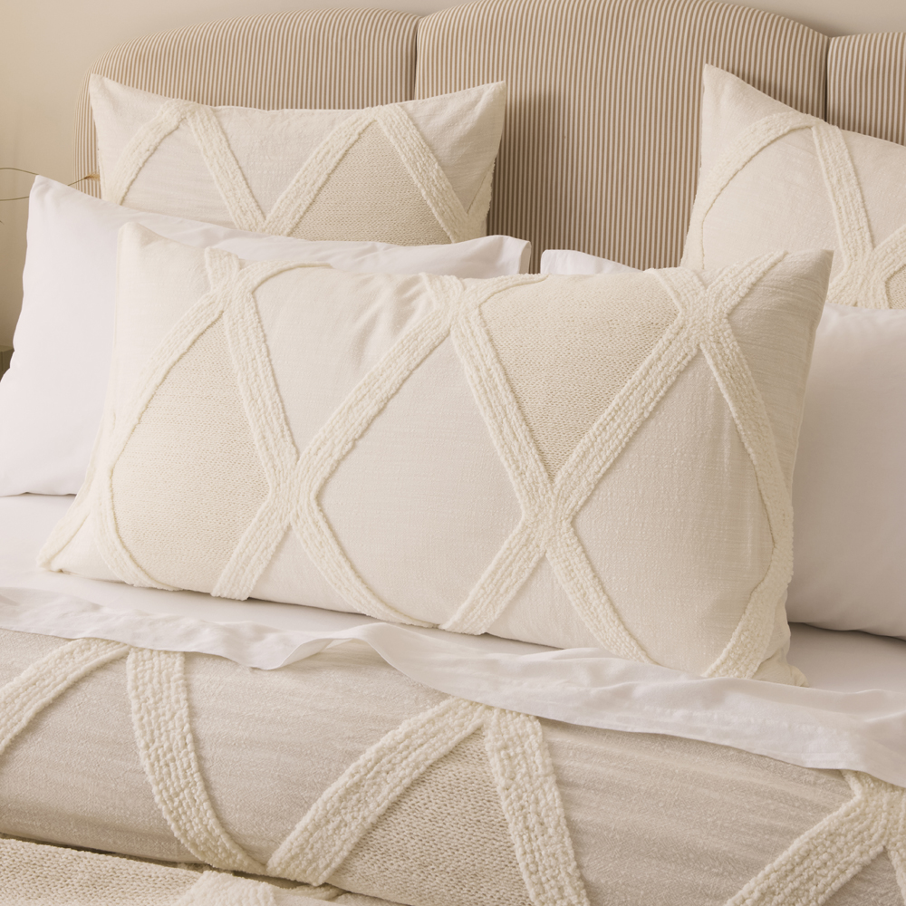 Levi Natural Tufted Quilt Cover Separates | Adairs