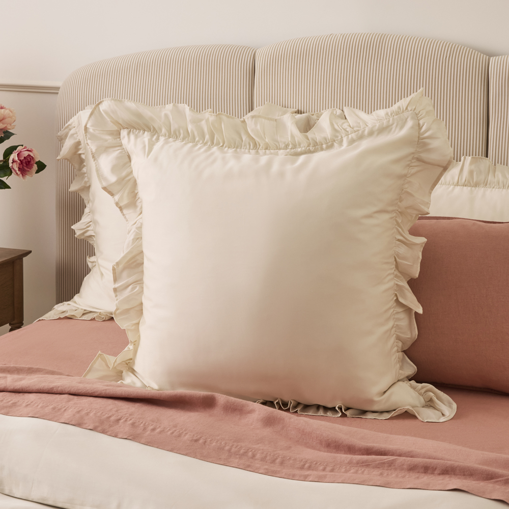 Lyocell Magnolia Ruffle Quilt Cover Set + Separates | Adairs