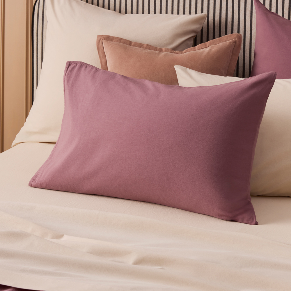 Stonewashed Cotton Mulberry Quilt Cover Separates | Adairs