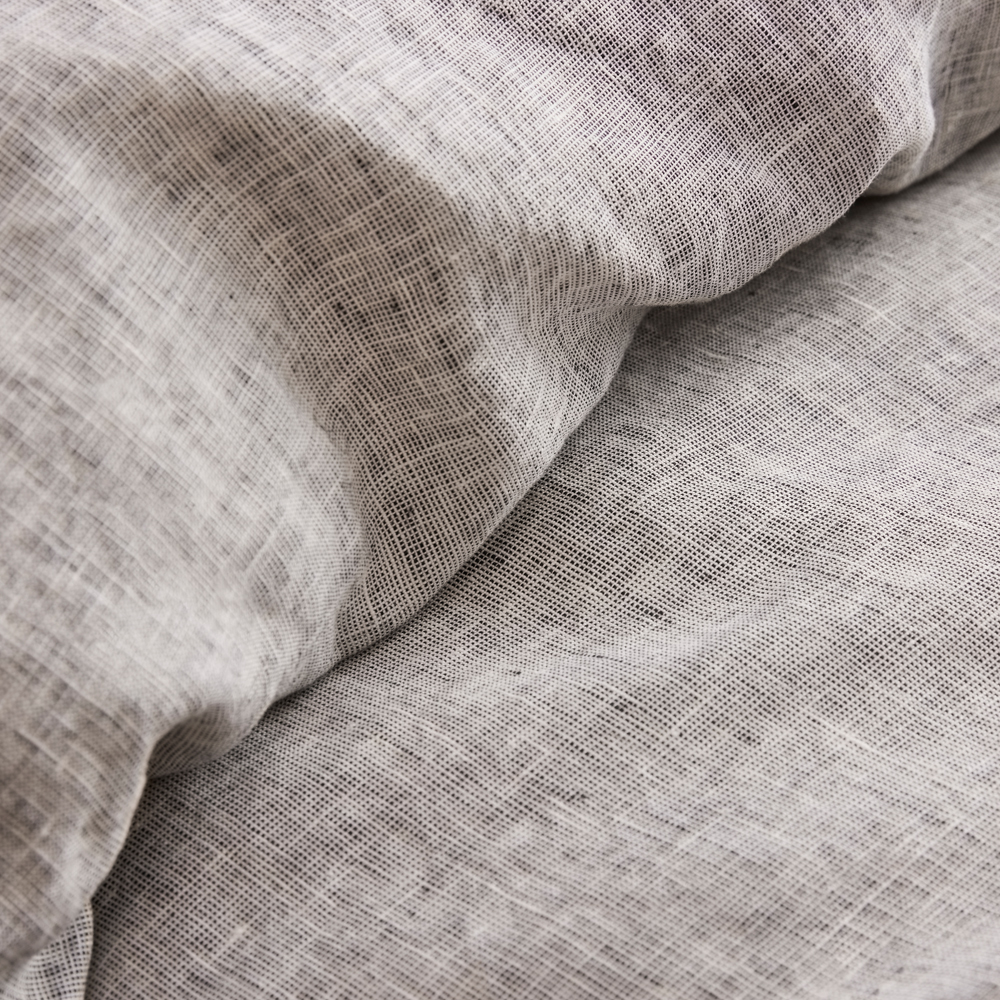 Vintage Washed Linen Salt & Pepper Quilt Cover Separates | Adairs