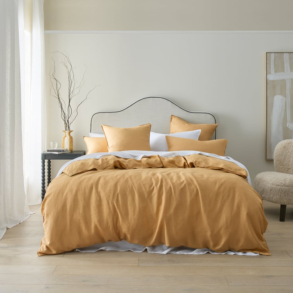 Vintage Washed Linen Wheat Quilt Cover Separates | Adairs