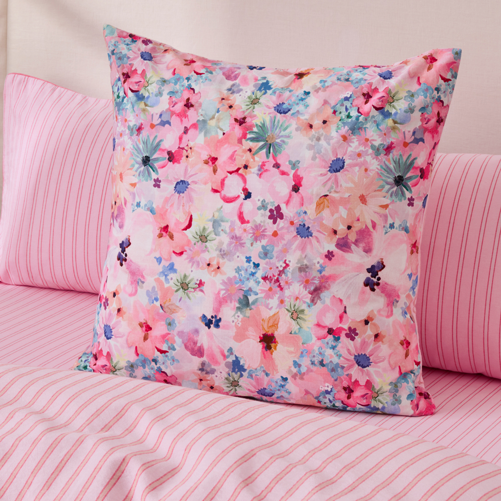 Lottie Pink Floral Pillowcase | Adairs