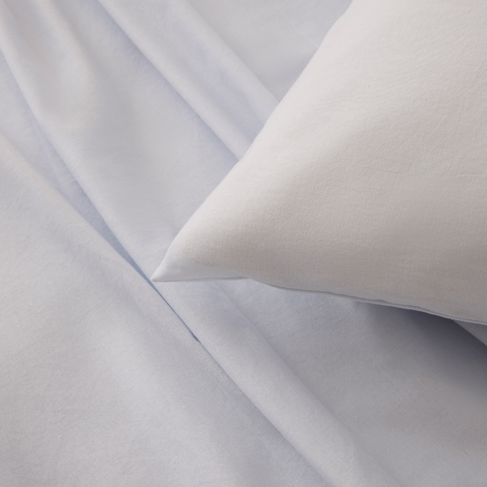 Relaxed Linen Look Ice Blue Sheet Set | Adairs