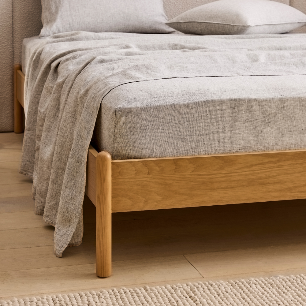 Vintage Washed Linen Salt & Pepper Sheet Separates | Adairs