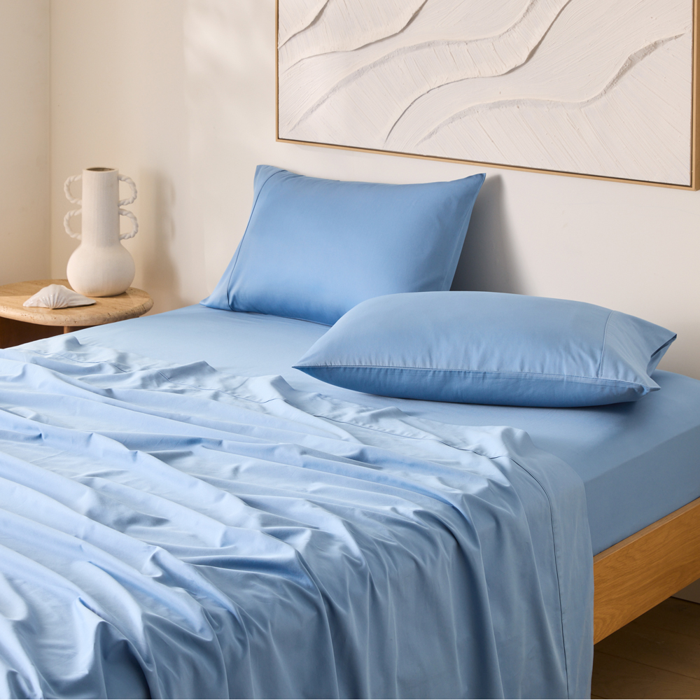 Worlds Softest Cotton Capri Blue Sheet Set | Adairs