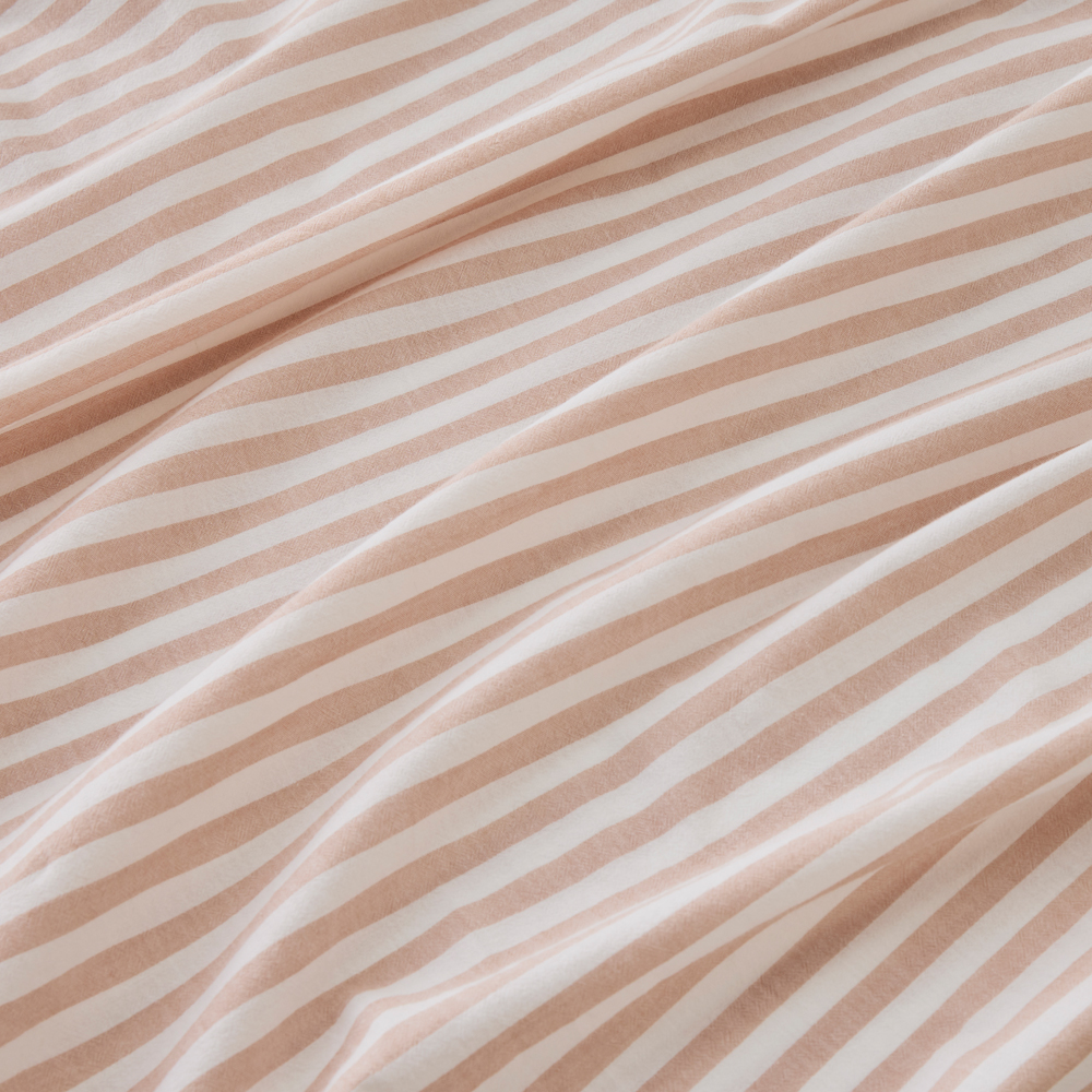 Yarn Dyed Latte Stripe Sheet Set | Adairs