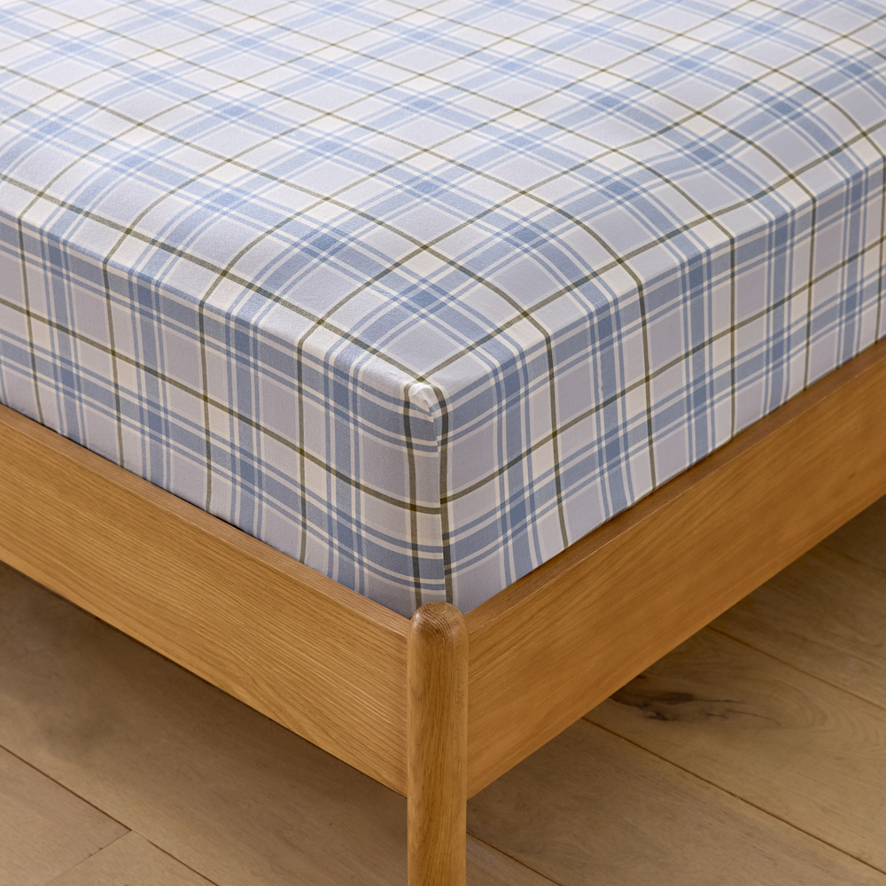 Yarn Dyed Sheet Set - Sky Blue Check Sky Blue | Adairs