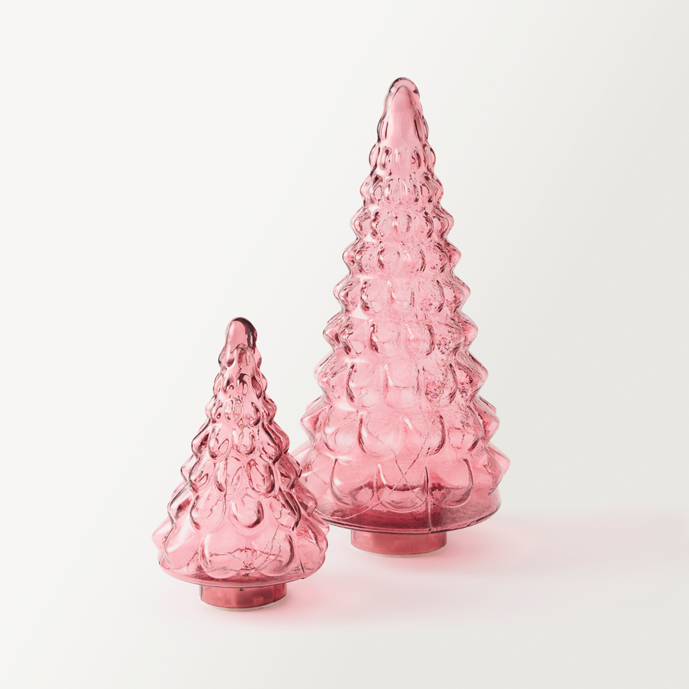 Christmas Red Glass LED Tree | Adairs