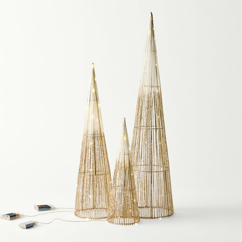 Gold & Silver Ombre LED Cone Tree | Adairs