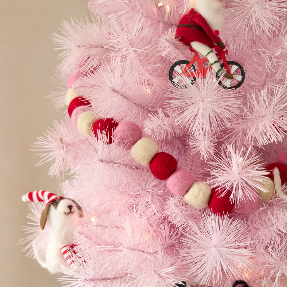 Pom Pom Red & White Garland | Adairs