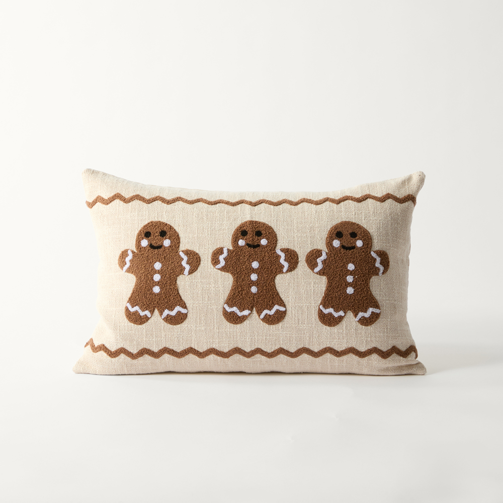 Brown Gingerbread Festive Cushion | Adairs
