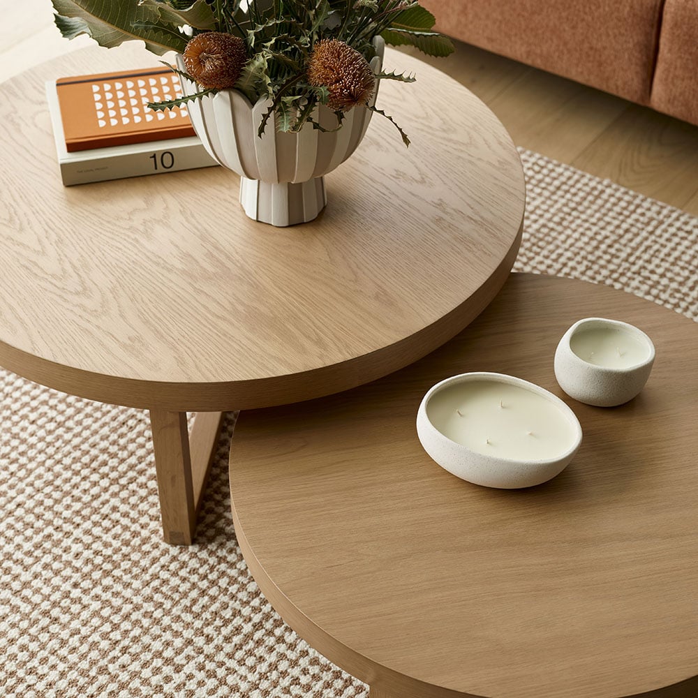 Mark Tuckey Oak Cross Base Coffee Table Collection | Adairs