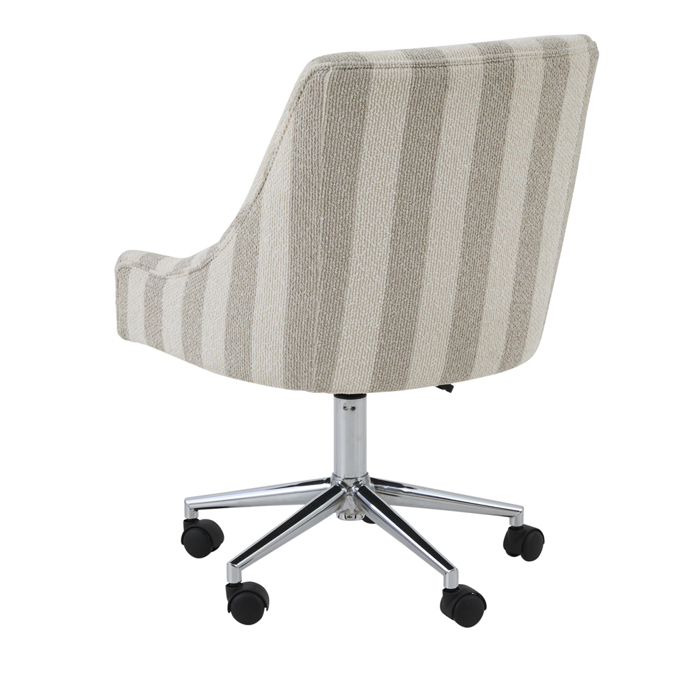 Neville Beige Stripe Desk Chair | Adairs