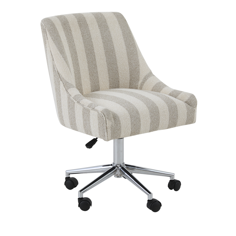 Neville Beige Stripe Desk Chair | Adairs