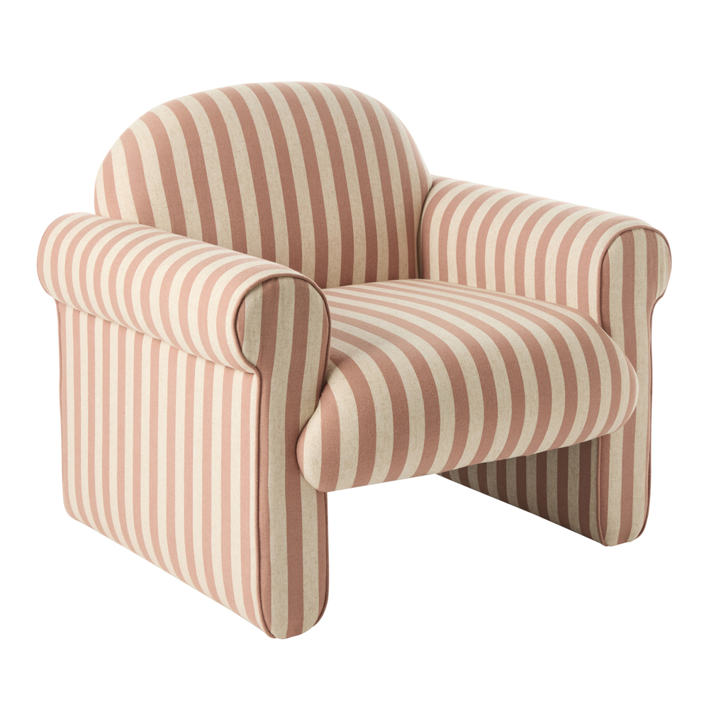 Sarina Rosewood Stripe Chair | Adairs