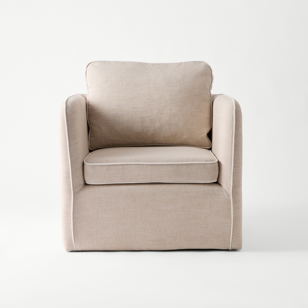 Seline Natural & White Chair | Adairs