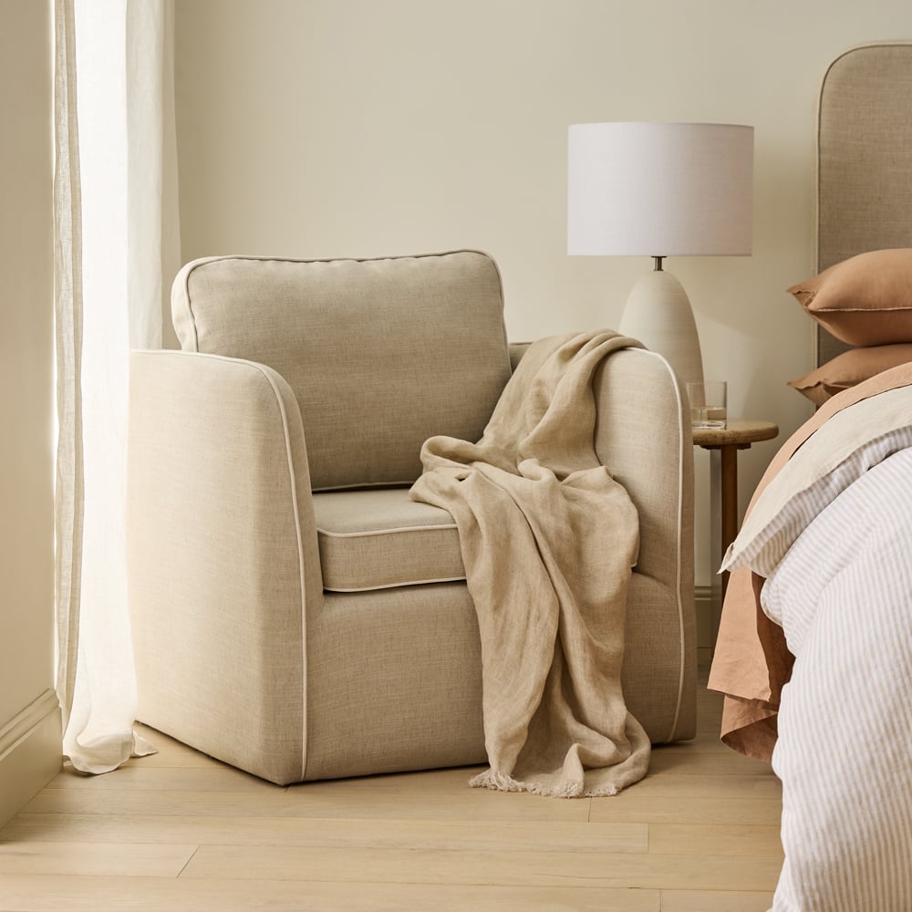 Seline Natural & White Chair | Adairs