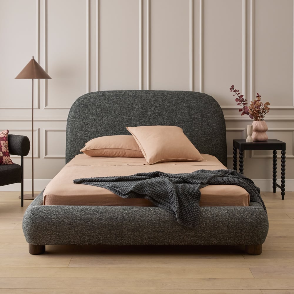 Zeus Black Full Bed | Adairs