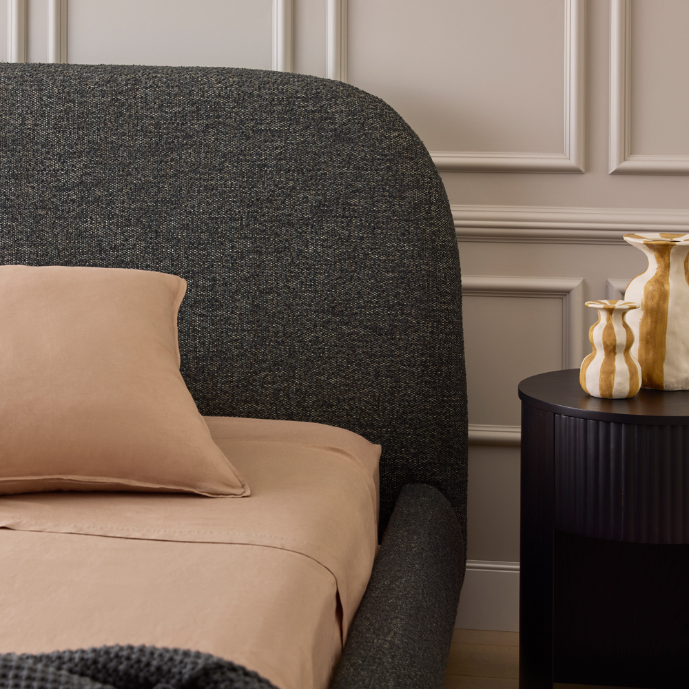 Zeus Black Full Bed | Adairs