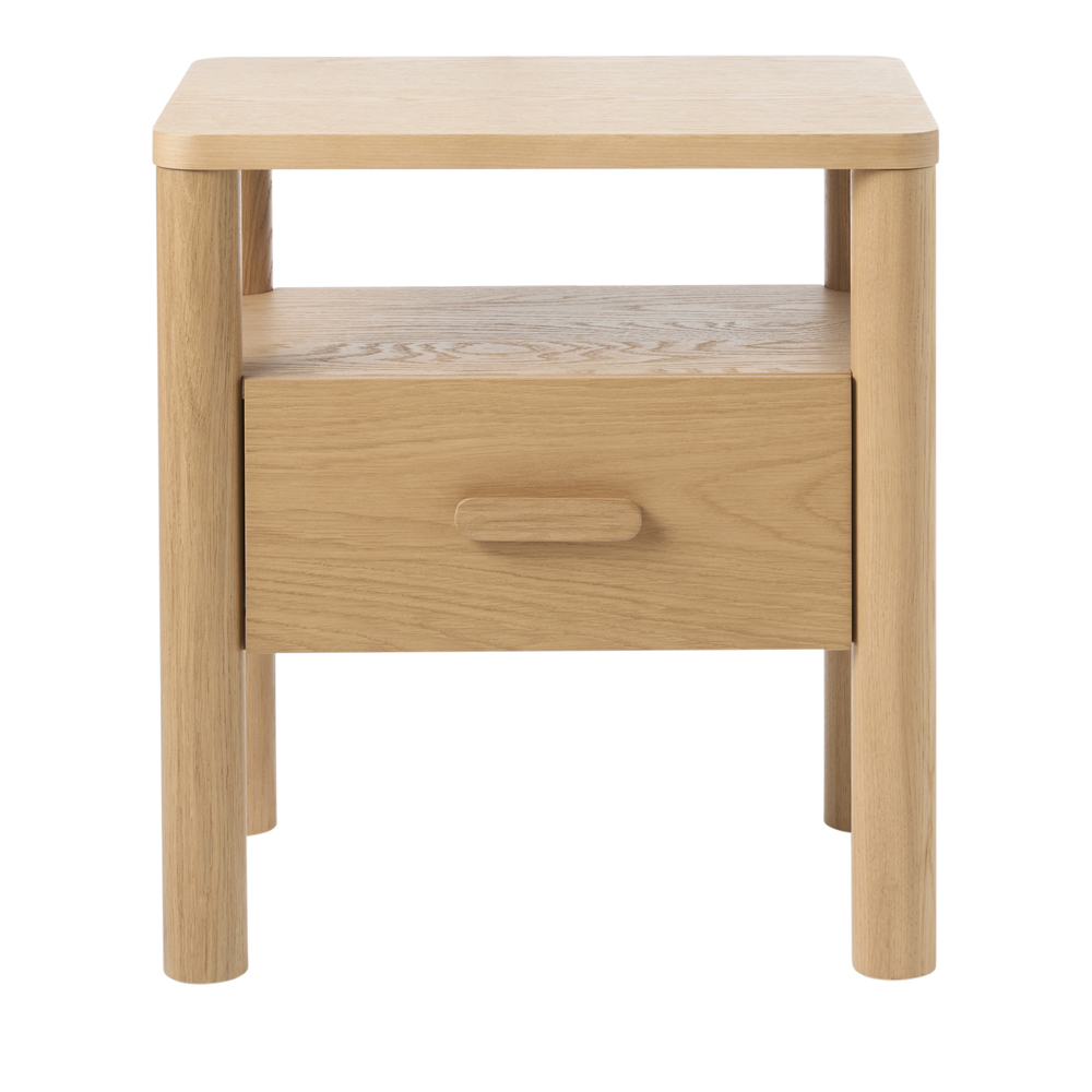 Mark Tuckey Boston Oak 1 Drawer Bedside Table | Adairs