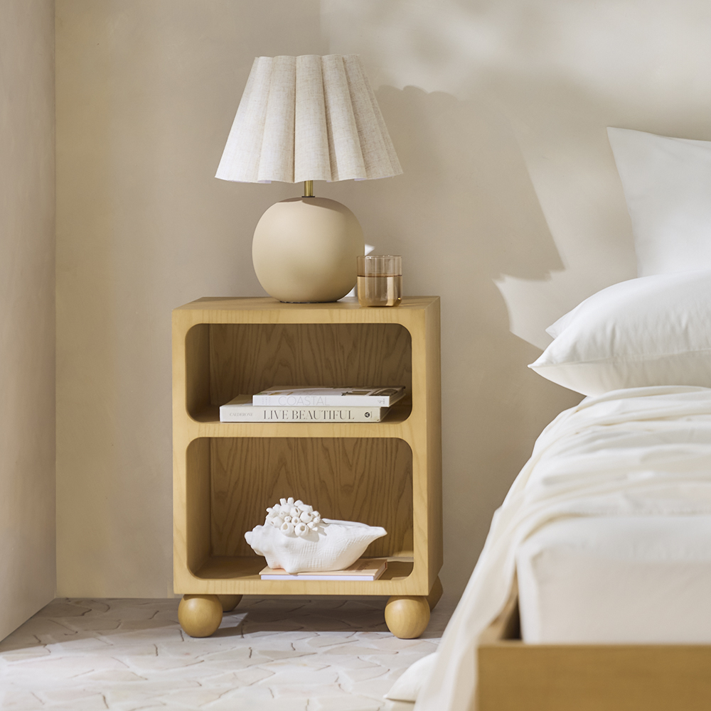 Cisco Natural Bedside Table | Adairs