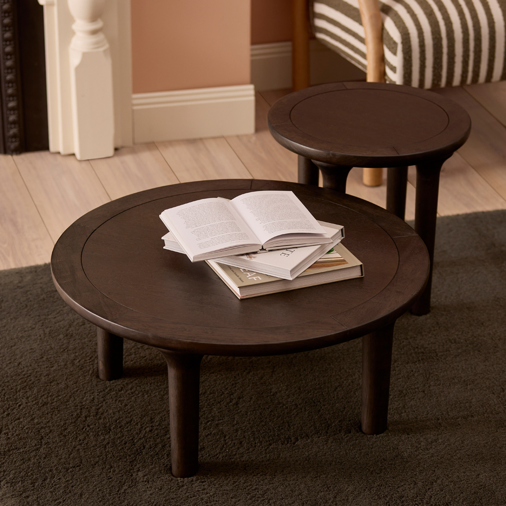 Nelly Smokey Black Coffee Table | Adairs